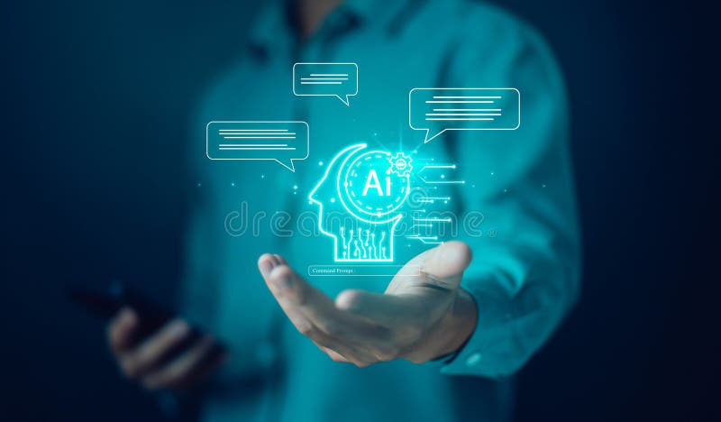 Ai Chat Digital Technology Bot Artificial Intelligence Open For Customers Concept Command