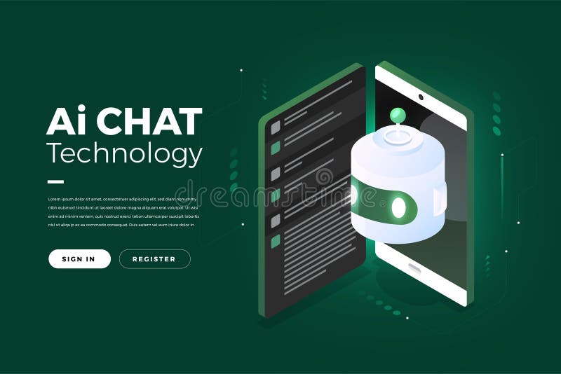 AI Chat GPT. Vector Illustrations. Stock Vector - Illustration of ...