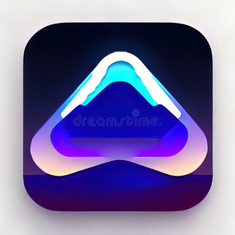 Ai Chat Software App Icon. Generative AI. Stock Illustration ...