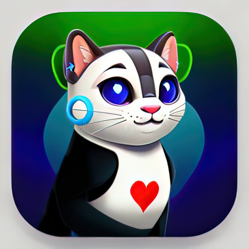 Ai Chat Software App Icon. Generative AI. Stock Illustration ...