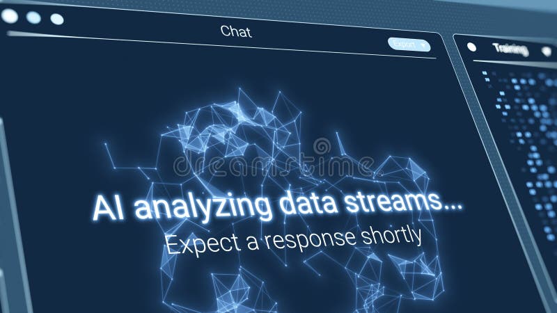 Ai chat user interface stock illustration. Illustration of interaction ...