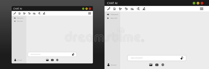 Ai Chat Window Interface with Interactive Icons for Seamless and User ...