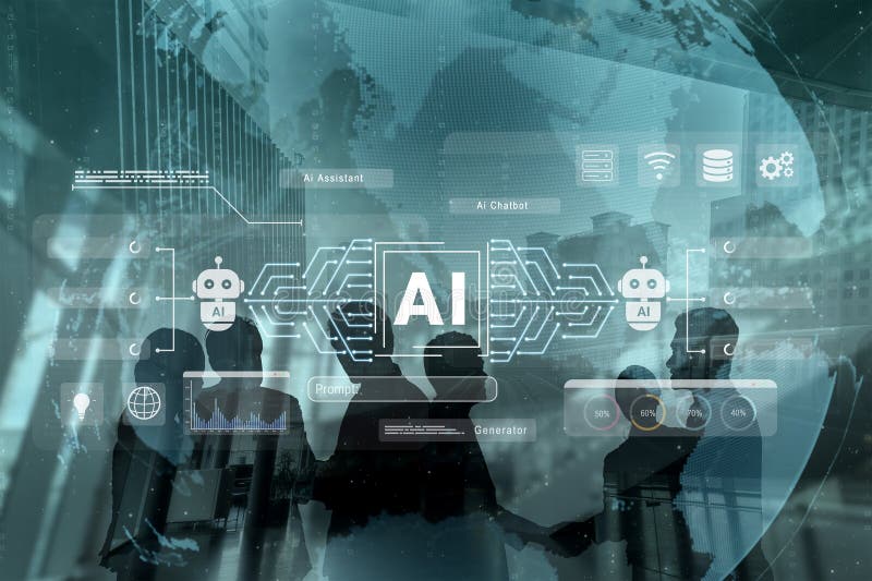 Ai Assistant Processing Information Stock Illustrations – 1,987 Ai ...