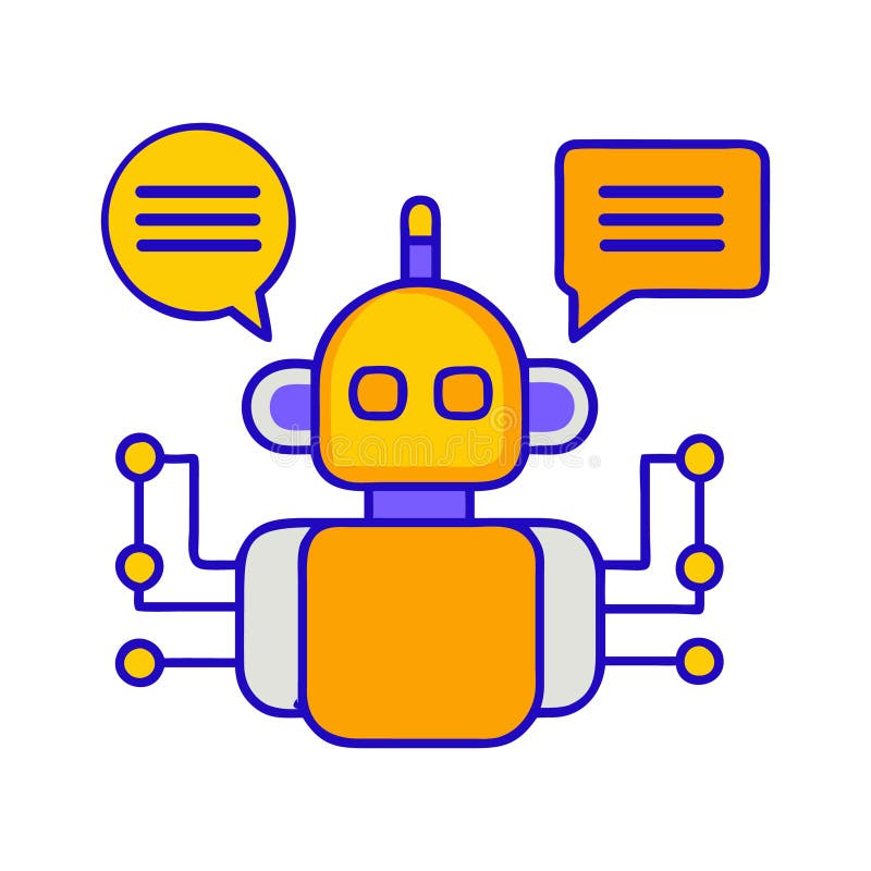 AI Chatbot Assistant Technology Illustration Stock Illustration ...