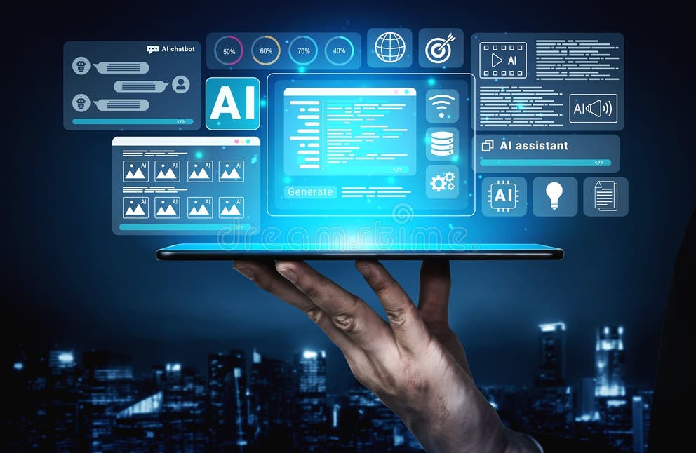 AI Chatbot and Code Generation Dashboard Interface Parse Stock Photo - Image of dashboard ...