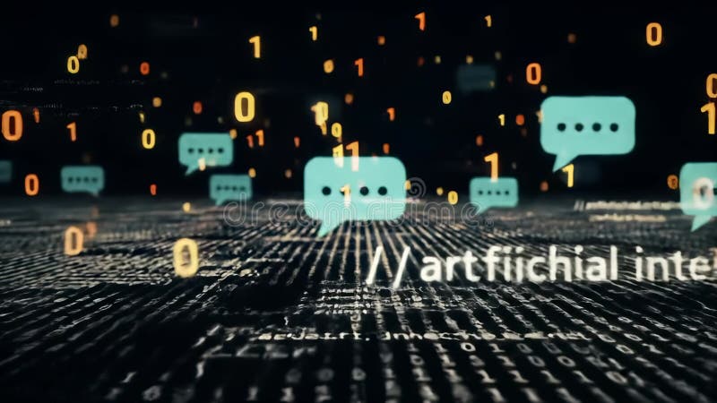 Ai Chatbot Communication Digital Network With Binary Code Stock Footage Video Of Artificial