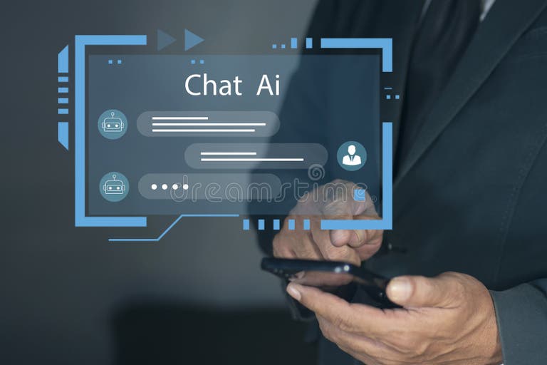 AI Chatbot Intelligent Digital Customer Service Application Concept ...