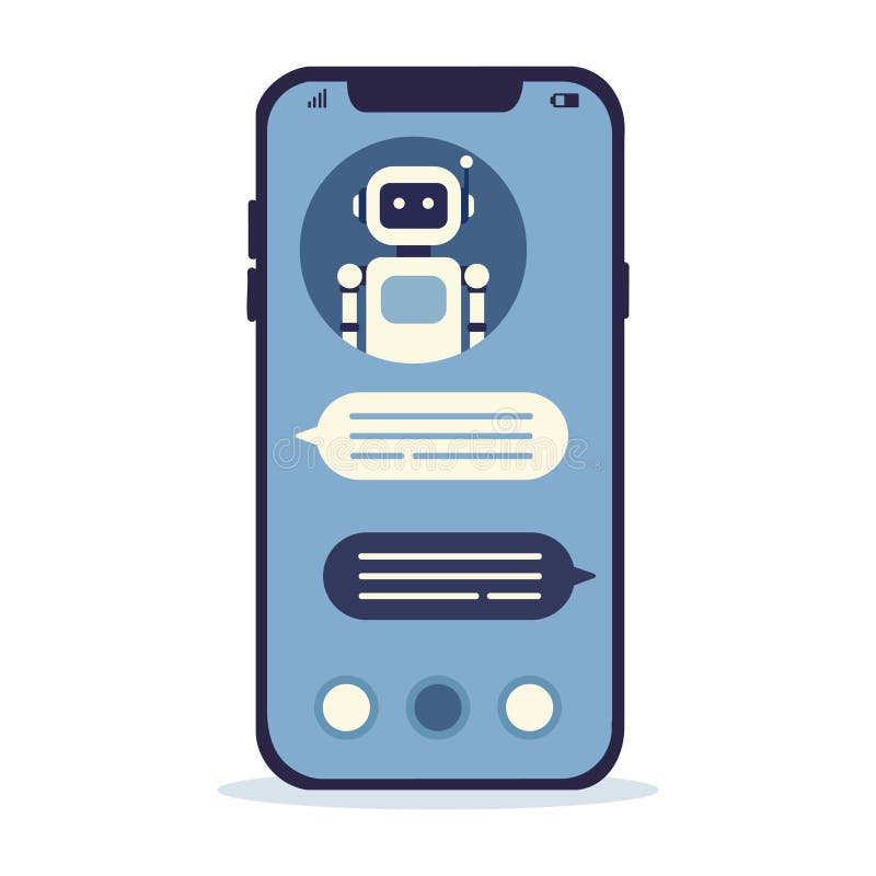 AI Chatbot Interface on a Smartphone Screen, Representing Virtual ...