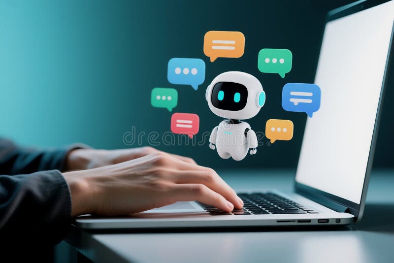 AI Chatbot a Modern Digital Assistant Stock Illustration - Illustration ...