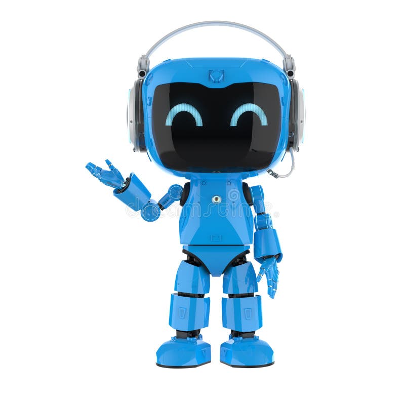 Ai Chatbot or Personal Assistant Robot Chat with Headphone Stock ...