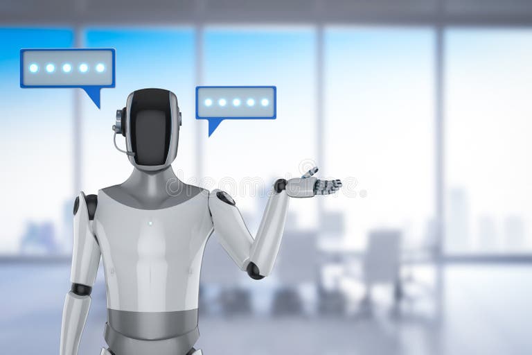 Ai Chatbot or Personal Assistant Robot Chat with Speech Bubble Stock ...