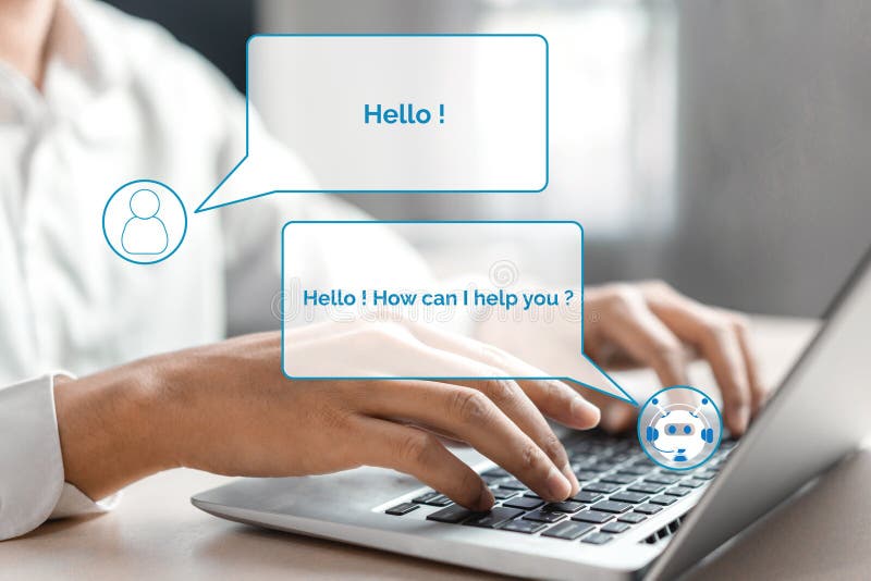 AI Chatbot Smart Digital Customer Service Application Concept. Stock ...