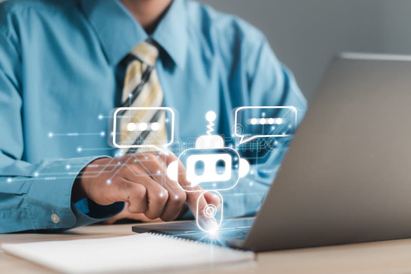 AI Chatbot Smart Digital Customer Service Application Concept. Stock ...