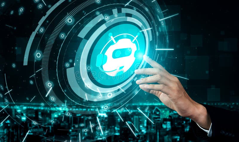 AI Chatbot Smart Digital Customer Service Application Concept. Stock ...