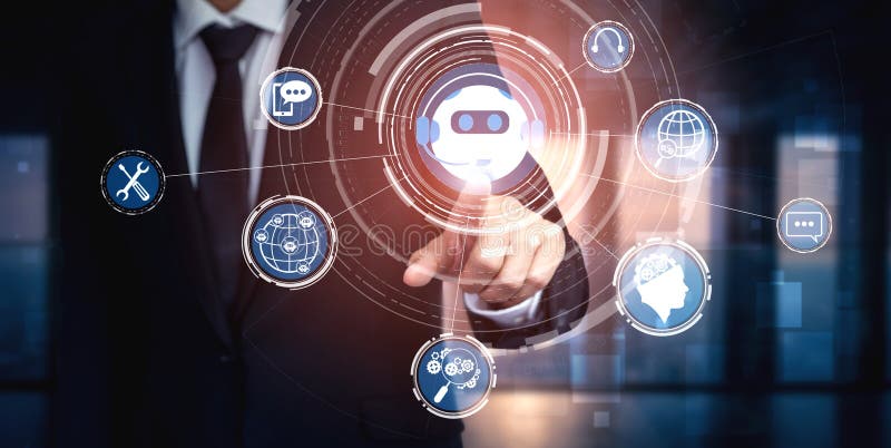 AI Chatbot Smart Digital Customer Service Application Concept Stock ...