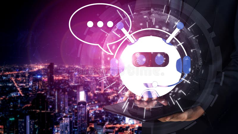 AI Chatbot Smart Digital Customer Service Application Concept Stock ...