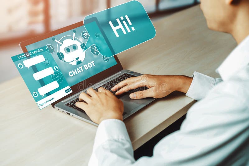 AI Chatbot Smart Digital Customer Service Application Concept. Uds ...