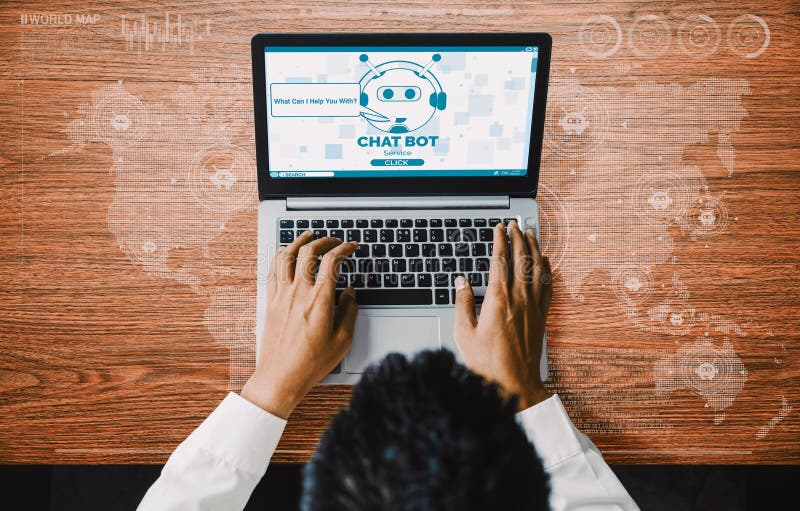 AI Chatbot Smart Digital Customer Service Application Concept. Uds ...