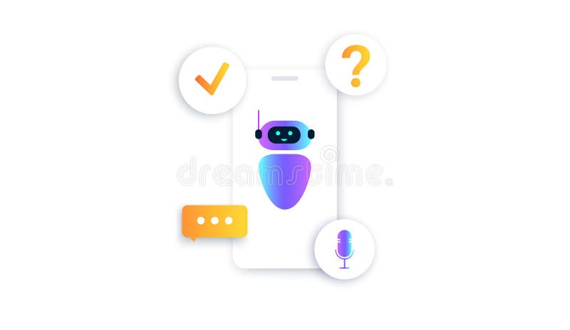 AI chatbot technology stock vector. Illustration of query - 351284931