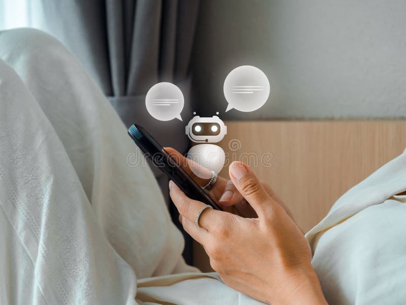 AI Chatbot Technology Concept. Artificial Intelligence Conversation ...