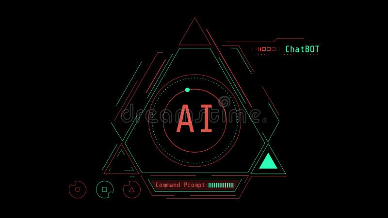 AI and Chatbot Technology Infographics on Alpha Channel. Stock Footage ...