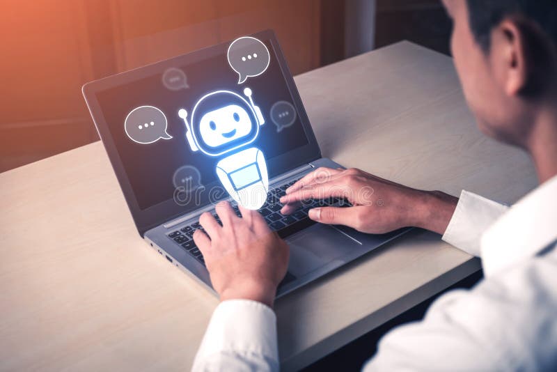 AI Chatbot Virtual Assistant for Smart Communication Vouch Stock Image ...