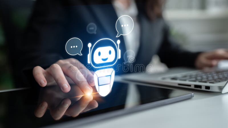 AI Chatbot Virtual Assistant for Smart Communication Latch Stock Photo ...