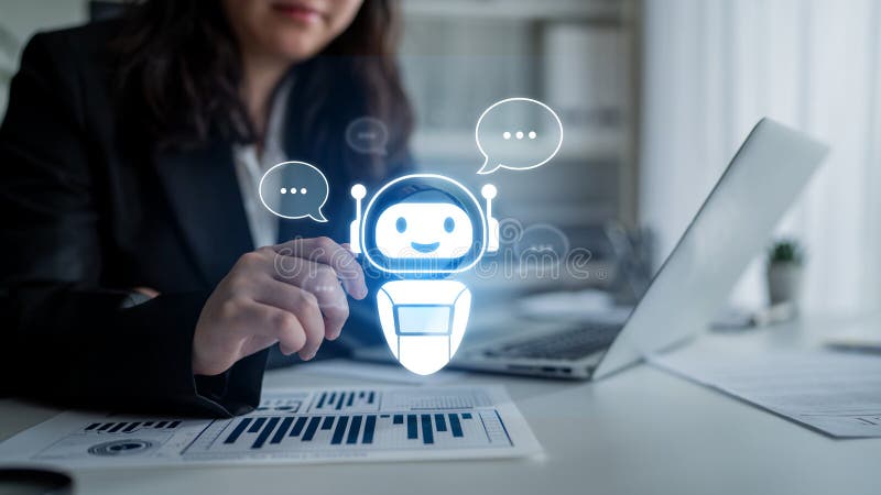 AI Chatbot Virtual Assistant for Smart Communication Latch Stock Photo ...