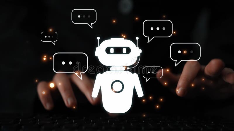 AI Chatbot Virtual Assistant for Smart Communication Marrow Stock Video ...