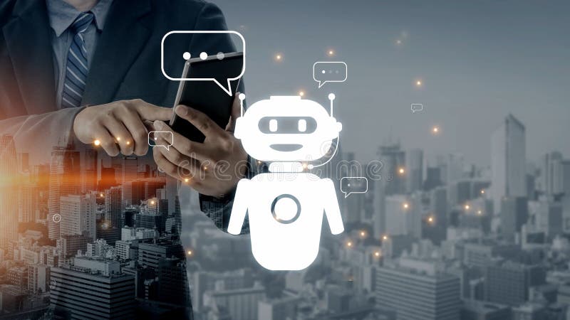 AI Chatbot Virtual Assistant for Smart Communication Marrow Stock ...