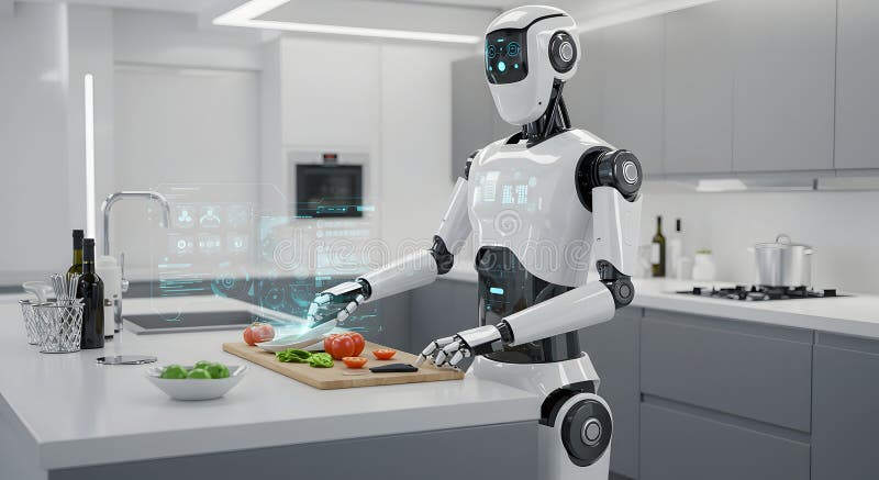 AI Chef in Smart Kitchen stock image. Image of clean - 370896849
