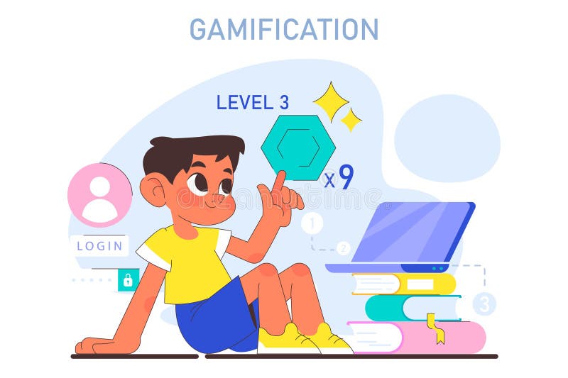 AI in Children Education. Little School Girl Gaining Knowledge with ...