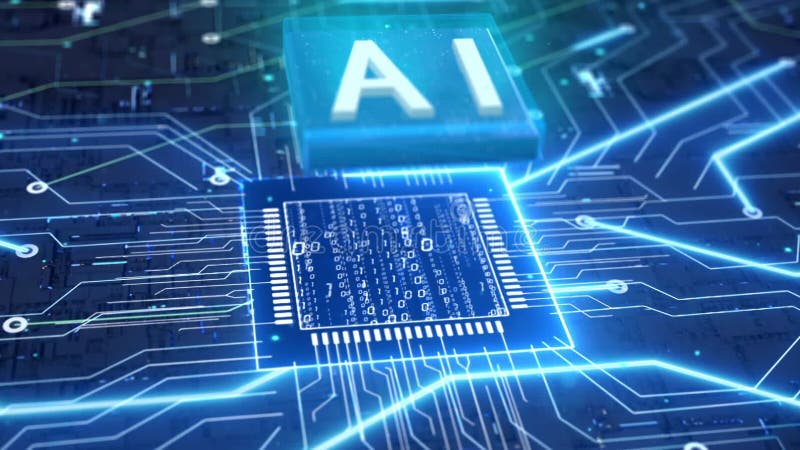 AI Chip of Artificial Intelligence Computer Stock Video - Video of chip ...