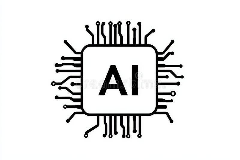 Ai Chip Icon Representing Artificial Intelligence Technology and ...