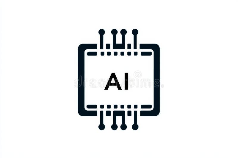 Ai Chip Icon Representing Modern Artificial Intelligence Technology ...