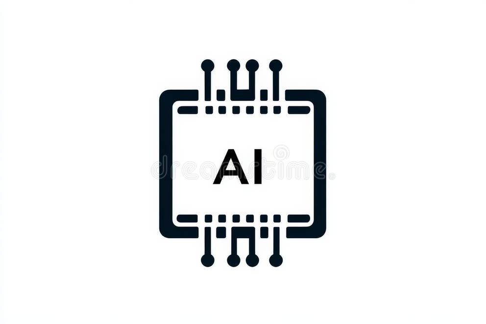 Ai Chip Icon Representing Modern Artificial Intelligence Technology ...