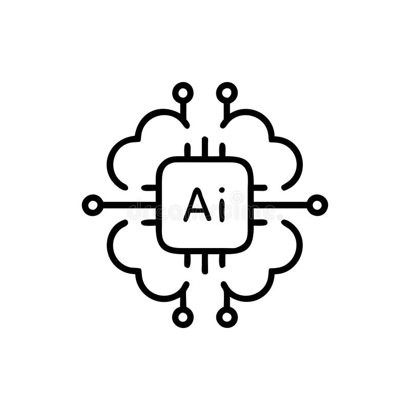 AI Chip Icon for Technology Innovation Stock Vector - Illustration of ...