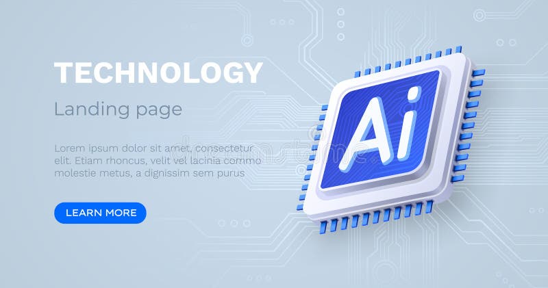 Ai Chip, Innovation Tech, Ai Art Technology. Vector Stock Illustration ...