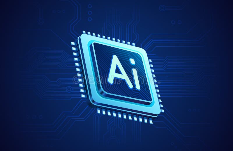 Ai Chip, Innovation Tech, Ai Art Technology. Vector Illustration Stock ...