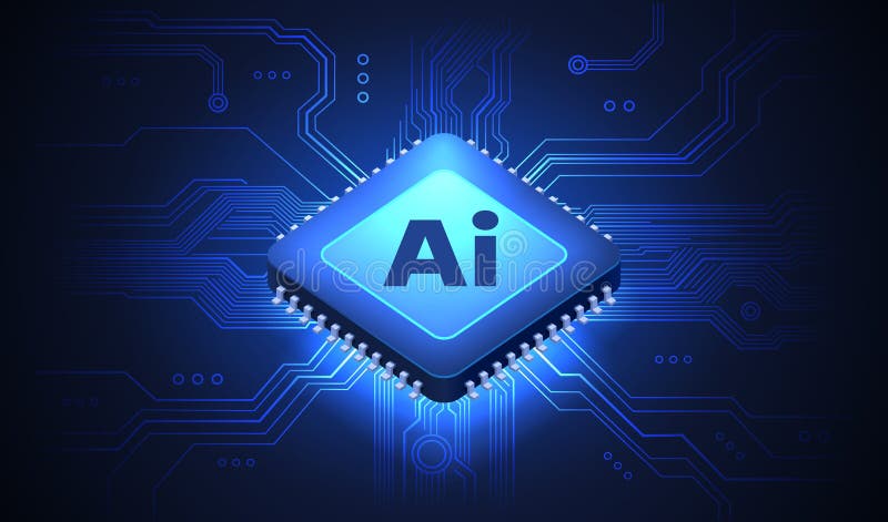 Ai Chip, Innovation Tech, Ai Art Technology. Vector Illustration Stock ...