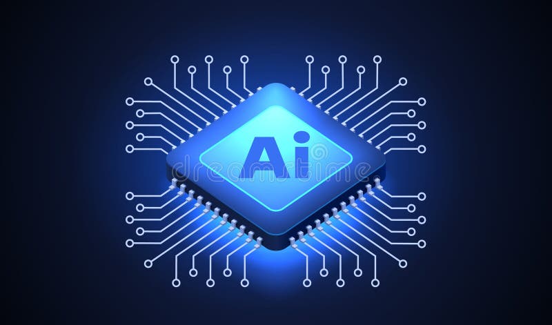 Ai Chip, Innovation Tech, Ai Art Technology. Vector Illustration Stock ...