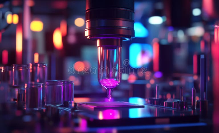 In the AI Chip Manufacturing Process, a Silicon Wafer is Etched with ...