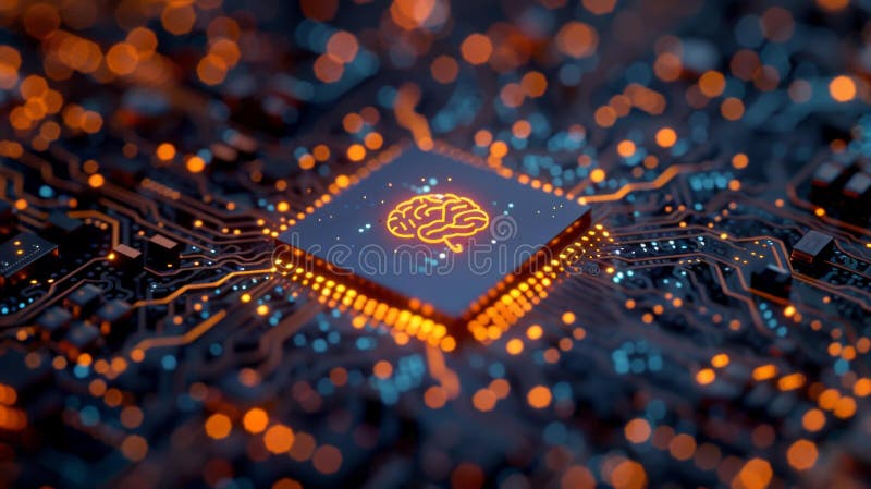 Ai Chip with Neural Network Connections - Generative Ai Stock ...