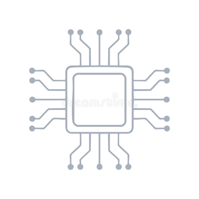 A AI Chip Simple Illustration Stock Vector - Illustration of ...