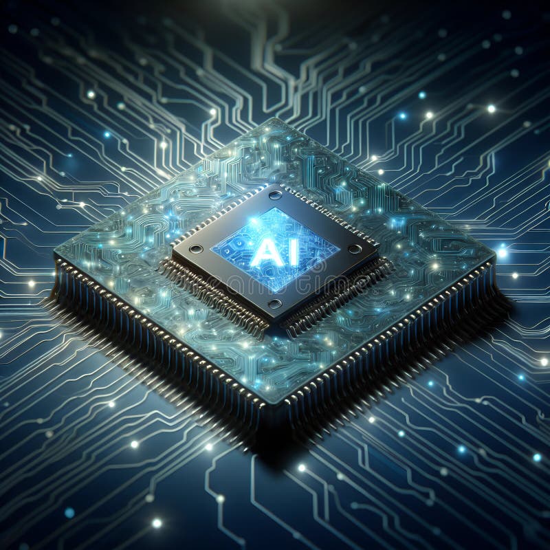 AI Chip, Symbolizing the Future Technology of Artificial Intelligence ...