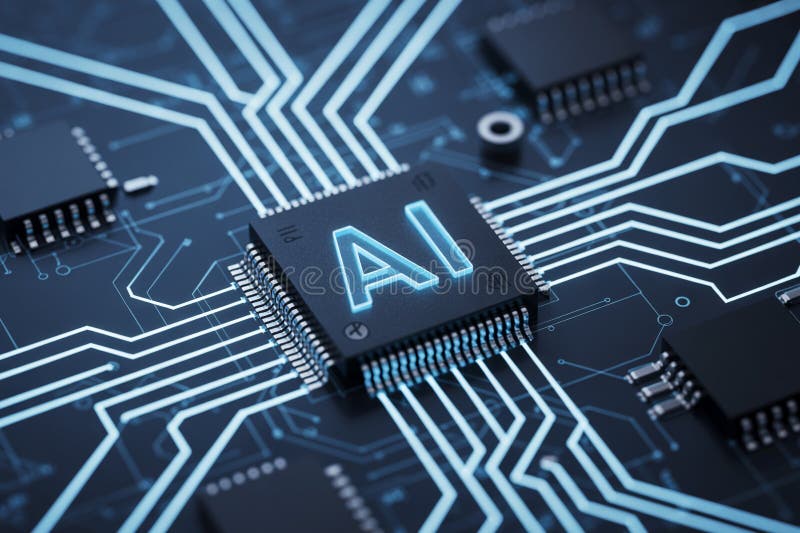 Ai Artificial Intelligence Chip Technology Circuit Board Futuristic ...