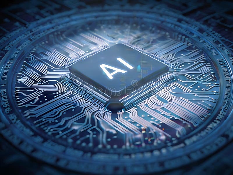 AI Chipset - the Future of Technology Stock Illustration - Illustration ...