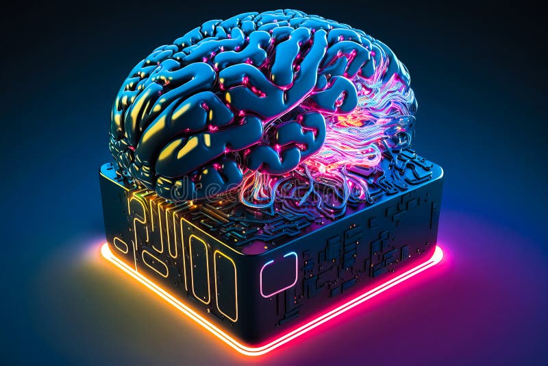 Ai Chipset with Human Brain on Computer Circuit Board. Artificial ... Ai Chipset with Human Brain on Computer Circuit Board. Artificial ...