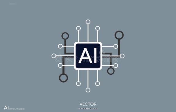 AI Chipset Icon Symbol of Artificial Intelligence File Symbol CPU ...