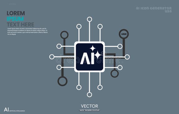 AI Chipset Icon Symbol of Artificial Intelligence File Symbol CPU ...